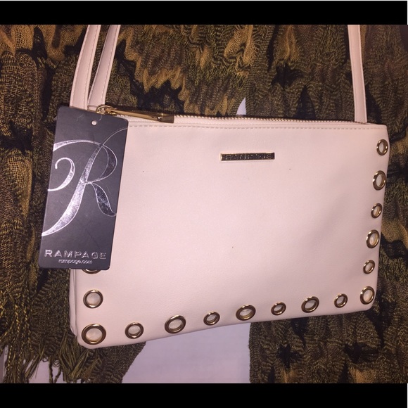 Rampage | Bags | Rampages Double Zip Crossbody W Gold Grommets | Poshmark